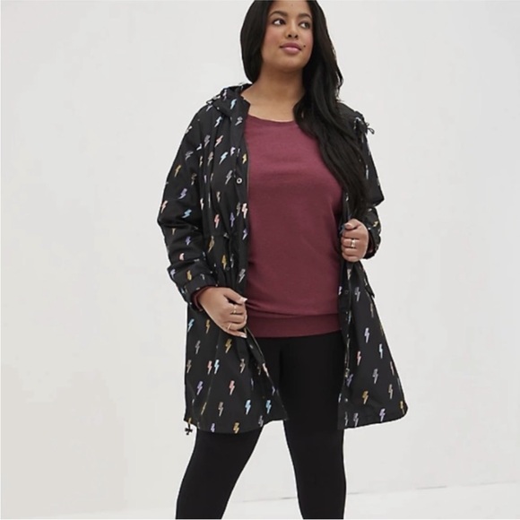 torrid | Jackets & Coats | Brand New Torrid Lightning Bolt Rain Jacket ...